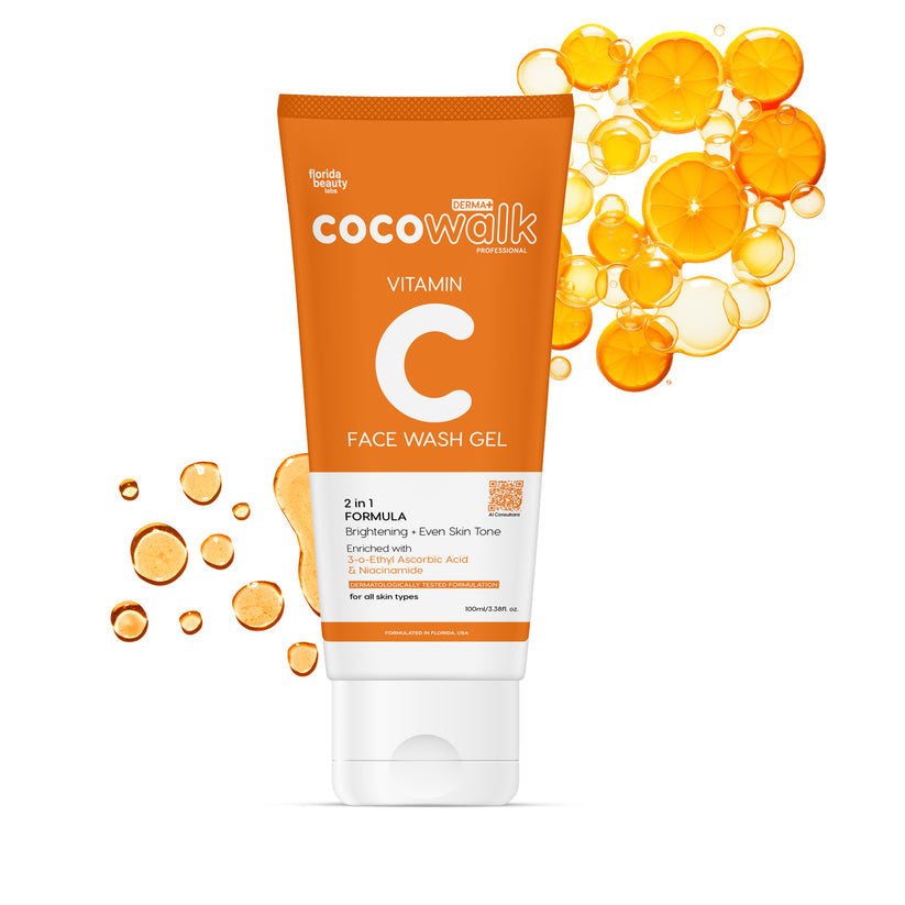 Cocowalk Professional Derma+ Vitamin C Face Wash Gel | 2-in-1 Formula – Shop Salon Products
